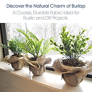 Pico Textiles 40” Wide Burlap - 1 Yard, (3 Feet) - Premium Natural Burlap Fabric, Sold by The Yard - Great for Weddings, Home Crafts, Garden Fabric, Burlap Table Runner, Burlap Tablecloth and More