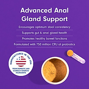 Petlab Co. Anal Gland Support – Target Scooting & Fishy Odor - Supports Anal Gland Health While Helping to Optimize Stool Consistency - Easy to Use Powder