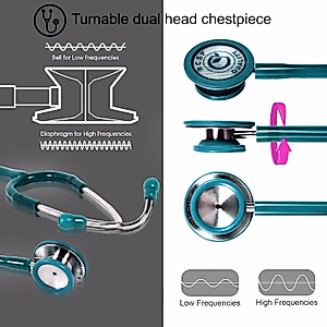 Lightweight Stethoscope for Doctors, Nurses, Students, Home Health Use, Professional Pediatric, Medical, Cardiology (Green)