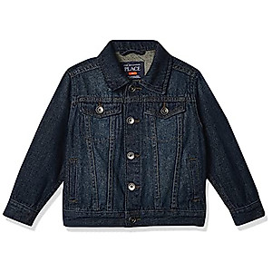 The Children's Place Baby and Toddler Jacket, Dark Stone Denim Single, 5T