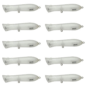10 pcs ABS Unpainted Popper Bait Fishing Hard Lure Body crankbait 82mm 9.26g Blank Lures 8183# Free Eye