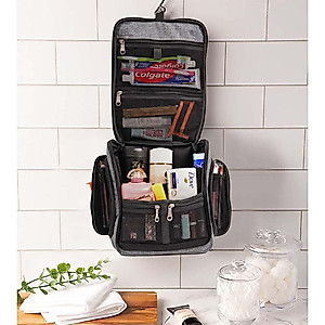 fjackets Toiletry Bag Grey Travel Containers For Toiletries With Cruise Ship Essentials - Road Trip Essentials -Airplane Travel Essentials, Travel Accessories - Bathroom & Shower Organizer