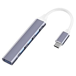 WJCCY 4 Port Type-C/USB Hub USB3.0 USB Splitter OTG Adapter Hub USB Power Adapter Splitter USBC Hub for Mouse Keyboard U Disk (Color : Type-c Interface)
