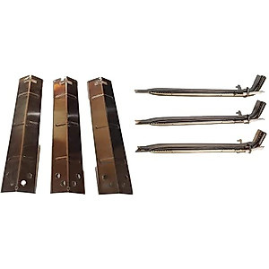 Outdoor Bazaar Replacement Kit for 3-Burner Walmart Expert Grill, Set of 3 Stainless Steel Heat Plates and Three Stainless Steel Burners