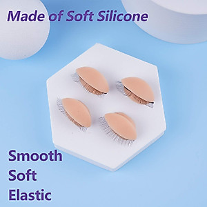 WBCBEC 3 Pairs Replacement Eyelids for Mannequin Head Removable Realistic Eyelids with Eyelashes Mannequin Head Eyelids for Eyelash Training Practice Makeup Eyelash Extensions