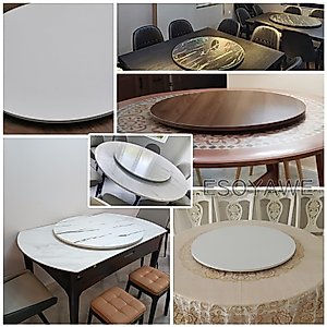 Round Wooden Lazy Susan Turntable For Dining Table, 20 24 28 32 36 39 In Tabletop Rotating Serving Plate, Smooth Rotation Easy To Share Food Rotating Plate