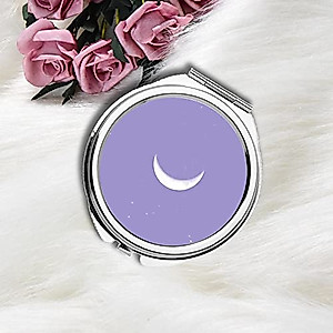 Metal Boys Funny Compatible for Cosmetic Mirror Print Purple Moon