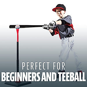 Franklin Sports Kids Teeball Batting Tee - Youth Baseball Tee Stand - Adjustable + Portable Hitting Practice Tee - MLB Spring Swing