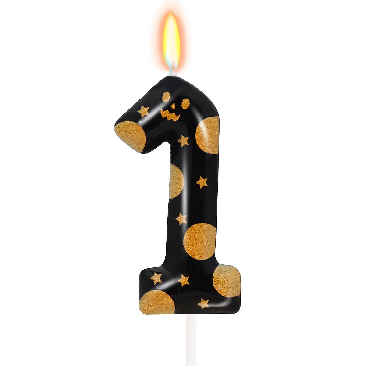 Ghost Birthday Candle - Number 1 Candle for Halloween Birthday Party Decorations, Nightmare Christmas Party Supplies, Halloween Ghost Candle Cake Topper