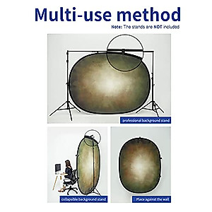 Kate 5x6.5ft(1.5x2m) Folded Double Side Backdrop Microfiber Professional Grey & Black Double-Sided Pop-up Collapsible Background for Photography