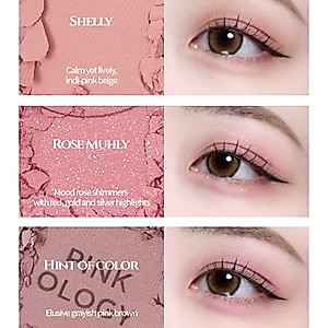 HOLIKA HOLIKA My Fave Mood Eye Palette 03 Pinkology | 9 Shade, Cool tones, Soft Eye Shadow, KBeauty Pink Eye Makeup, Daily, High Pigment, Smooth, Matte, Shimmer finishes