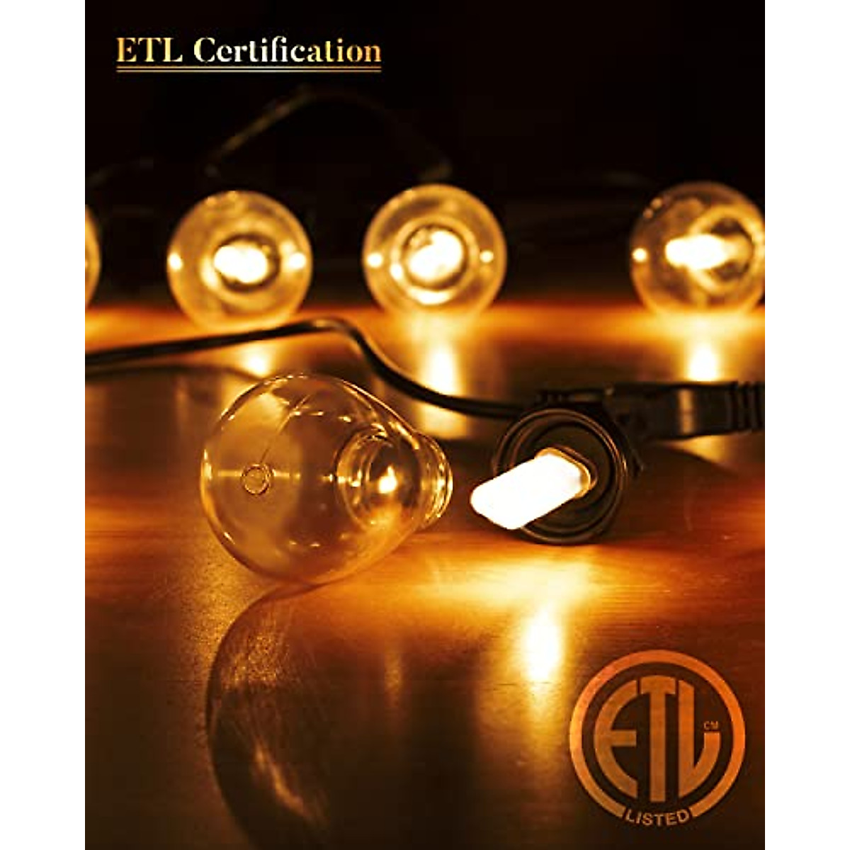 Bulbeats 100FT LED Outdoor String Light, 34pcs Shatterproof Dimmable LED Bulbs Outside Light for Patio, 2700K Waterproof Edison Outdoor Lighting Products for Backyard Bistro Lights (2022 Updated ETL)