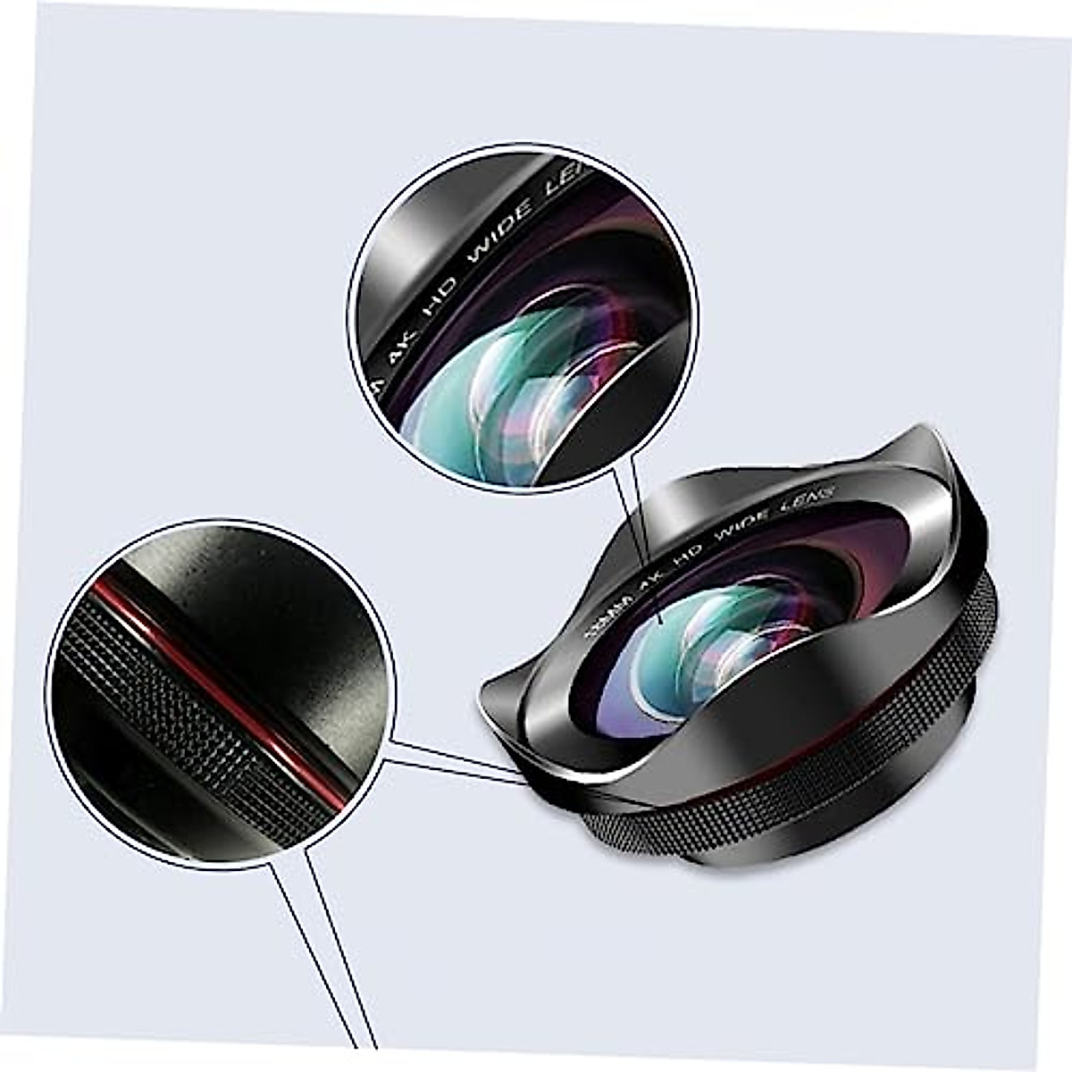 Cellphones 1 PC Phone Macro Lens Clip on Cell Smartphone Phones Smart Phone Wide Angle Lens for Smartphone Camera Lens Wide-Angle Lens Cell Phone no Distortion 4k Fisheye Lens