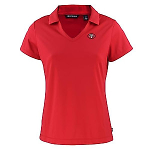 Cutter & Buck Women's Scarlet San Francisco 49ers Throwback Daybreak Eco Recycled V-Neck Polo