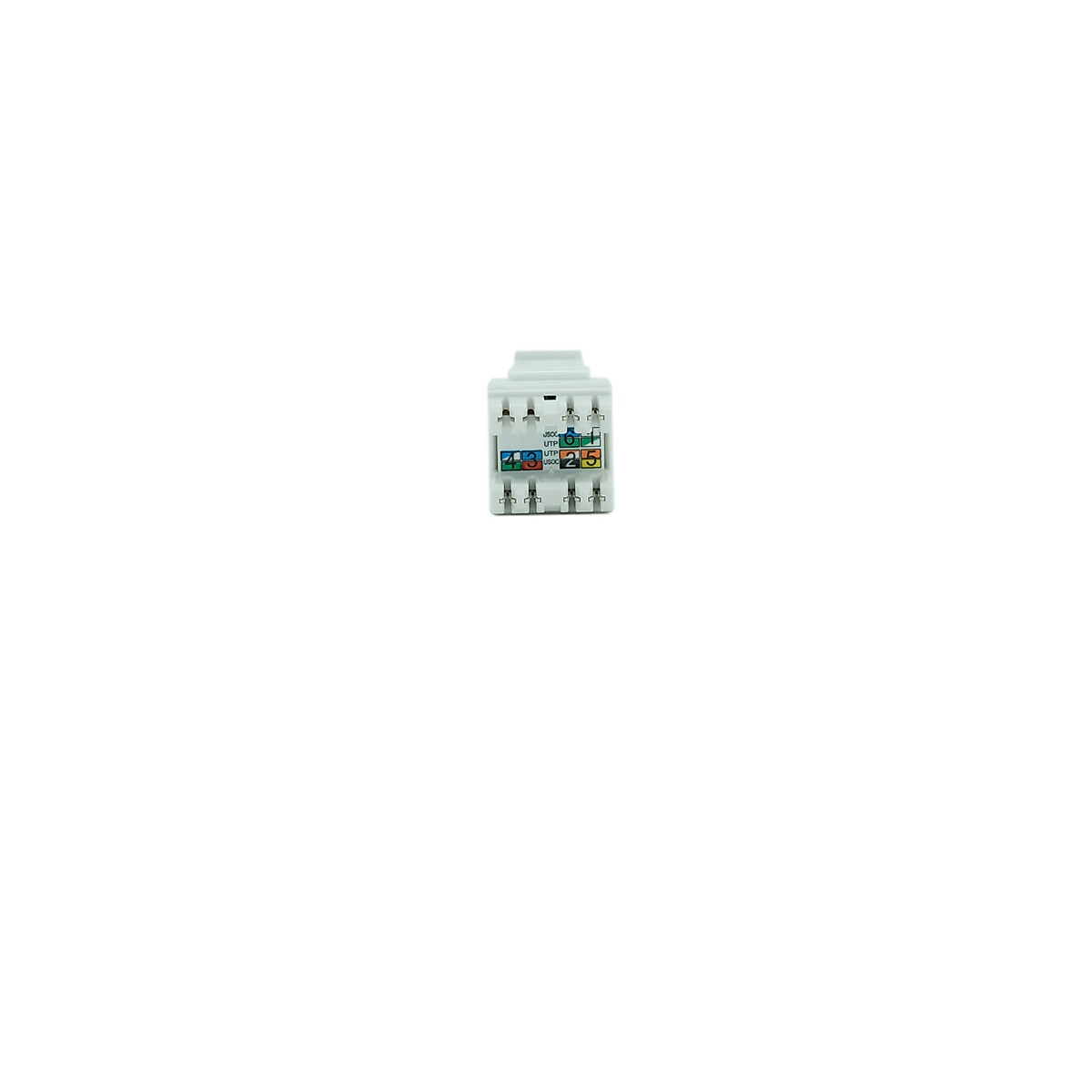 Legrand - OnQ Telephone Keystone Jack RJ25, 6P6C Insert, QuickConnect Universal Keystone Connector for Phone Connections, Rear Mount Snap-In Keystone Design, White, WP3473WH
