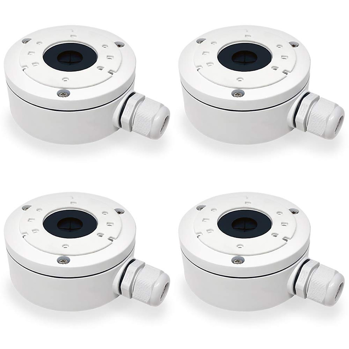 DS-1280ZJ-XS Aluminum Bracket Junction Back Box for Hikvision DS-2CD2042WD-I, 2CD20xx Series Bullet Cameras (4 Pack)