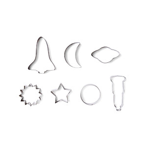 Fox Run Science Cookie Cutter Set, Astronomy Cookie Cutters, Set of 7
