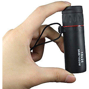 10x25 Portable Monocular Compact Mini BAK4 Prism FMC Lens Monocular with Smartphone Adapter for Adult Bird Watching, Outdoor Hunting, Travel, Sightseeing ADU