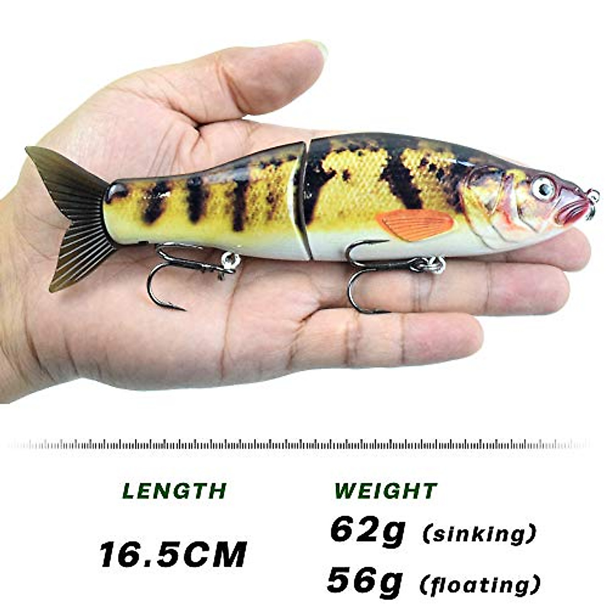 16.5cm Glide Shad Swimbait Wobblers Big Game Lures Fishing Slide Baits Sinking Floating Fishing Tackle Lure (Color : CC19S-05 SINK)