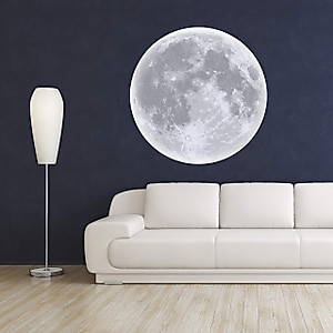 Moon Wall Decal Room Decor - Bedroom Wall Stickers - Moon Removable Wallpaper - Moon Wall Mural Vinyl Art Décor Sticker (24" x 24")