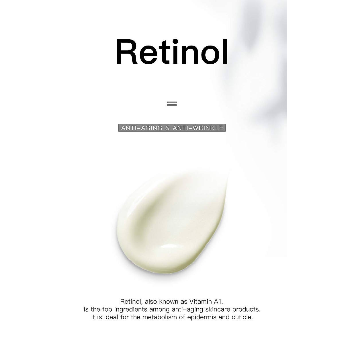 Umran Premium Retinol Cream, Anti-Aging Moisturizer Cream 2.5% for Face and Eye Care, Anti-Wrinkle Essence with Hyaluronic Acid, Day and Night Cream, Vitamin E and Green Tea, 50ml, 1.7 Fl.Oz…