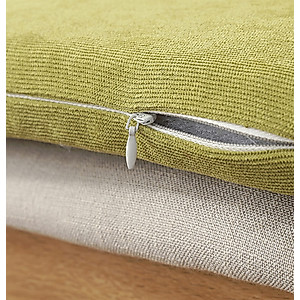 Happiness Decoration Chair Cushions for Dining Chairs Reversible Corduroy Chair Pads with Ties Soft Nonslip Seat Cushions Machine Washable Kitchen Square Chair Pads,18 x 18 Inch (Beige)