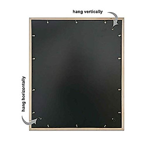 Art Emotion 20x24 Black Solid Wood Handmade Finishing seamless surface Picture Frame | Real Tempered Glass | Matted to 16x20 | Fits 20x24 Poster or 16x20 Photo | Wall Mounting Hardware Included