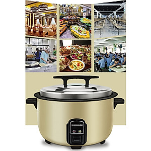 Rice cooker 8/10/13/15/19/23/30L large thickened honeycomb black crystal non-stick inner for restaurants hotels for 60 people cooker rice (Size : 30L)