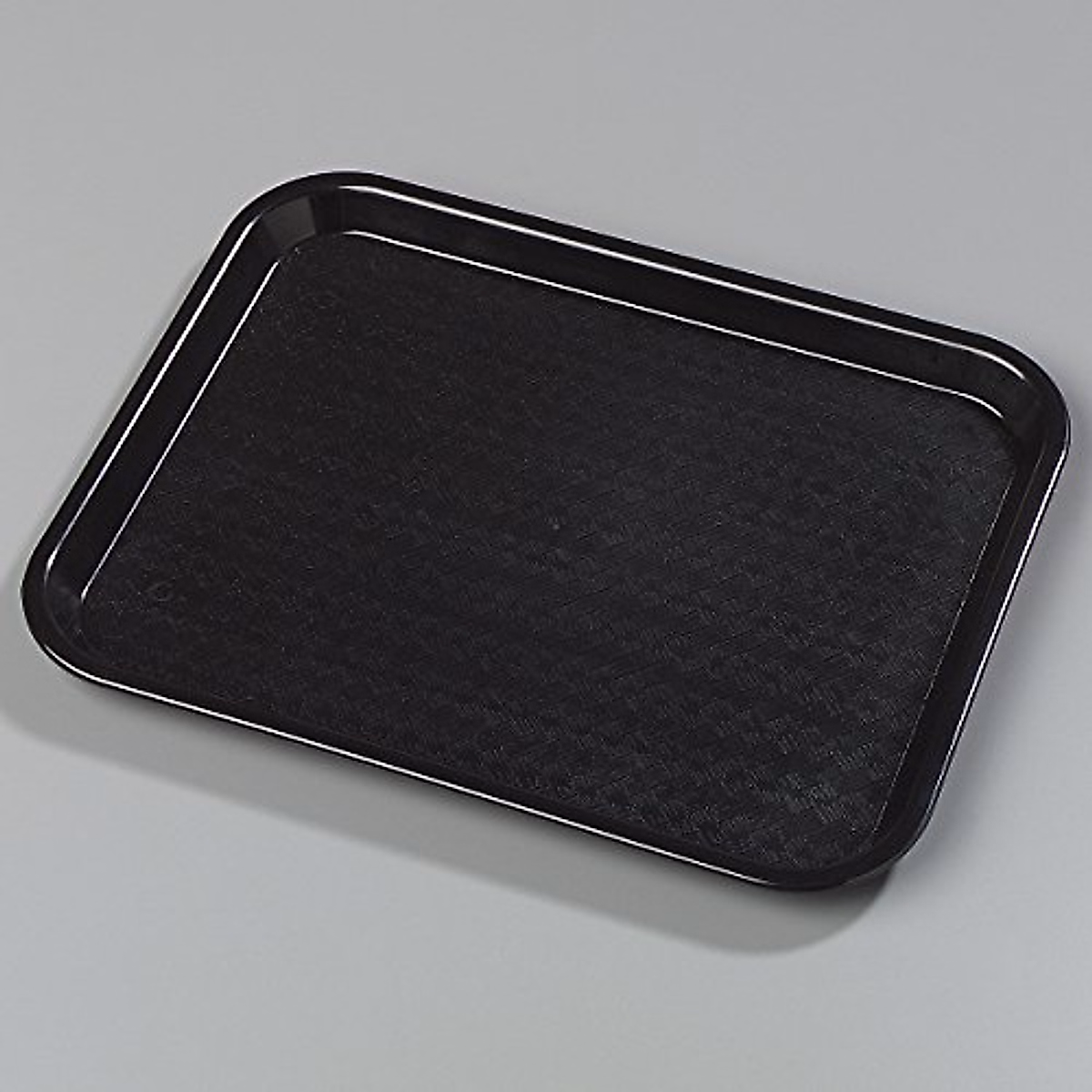Carlisle FoodService Products Cafe Plastic Fast Food Tray, 14" x 18", Black, (Pack of 12)