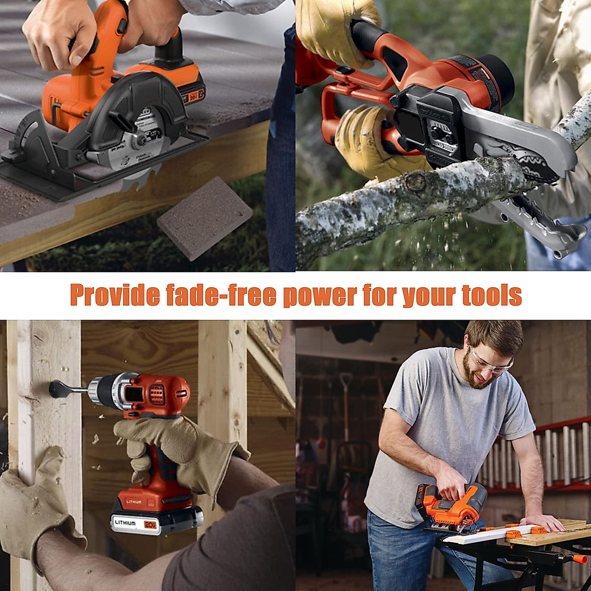 Leisuda 2 Pack 20V 3.0Ah Battery LBXR20 Compatible for Black and Decker 20V Lithium Battery LBXR20 LB20 LBX20 LB2X4020 LBXR20B-2 LBXR2020-OPE Compatible for Black Decker 20V Power Tools