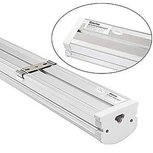 (Pack of 2) Barrina 4ft 45 Watt Extendable Utility LED Shop Light Workbench Light 6500K Super Bright White 4500lm 300W Equivalent Built-in ON/Off Switch Frosted Linear LED Light Bar