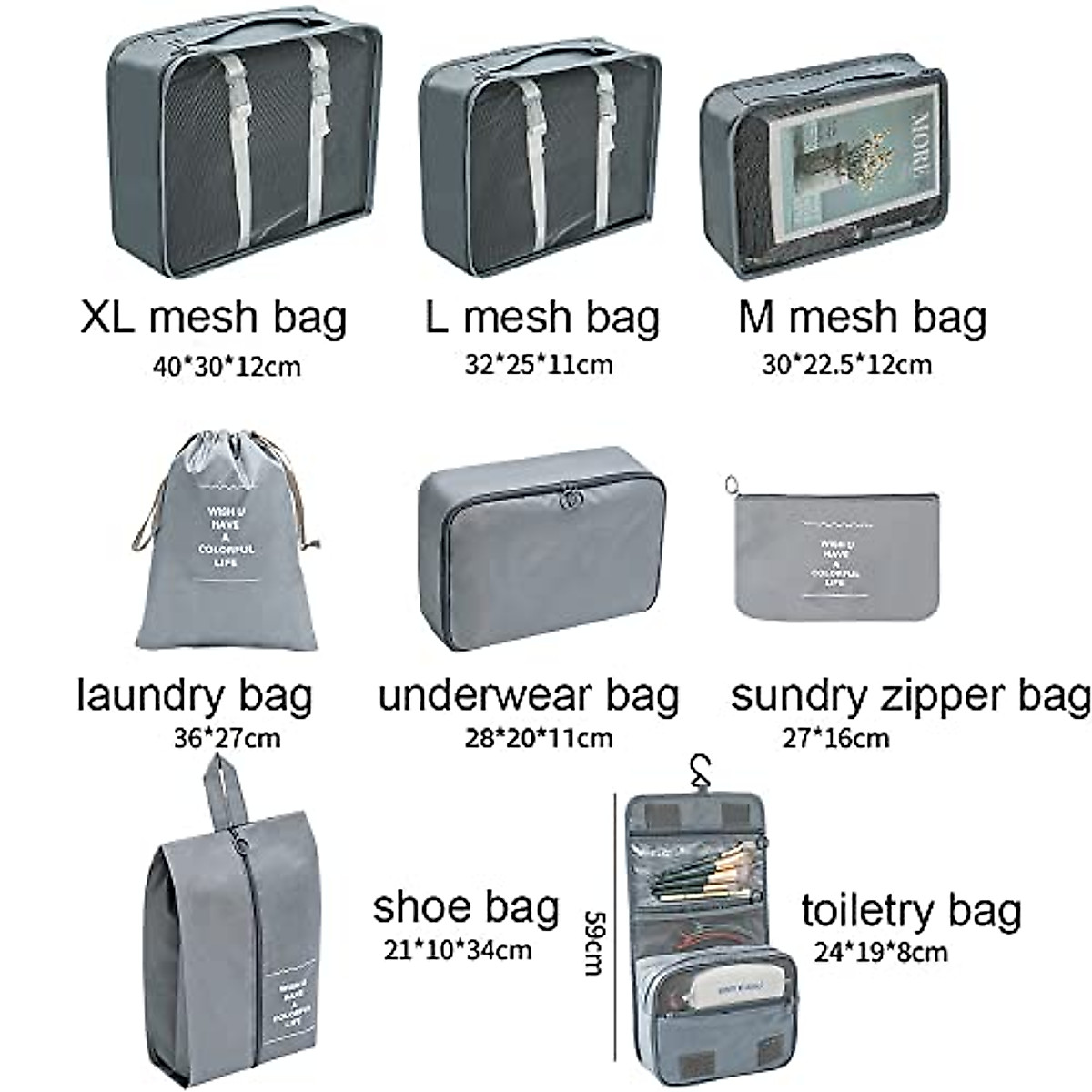 8pcs Compression Packing Cubes for Suitcases + 4pcs Compression Vacuum Storage Bags + Travel Dispenser Bottles Set, Luggage Packing Organizers Travel Accessories (pink)