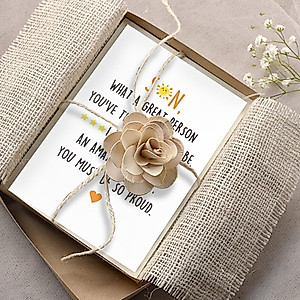 Gevinna Humorous Birthday Card for Him, Poem Birthday Card for Son, Funny Adult Gift from Mom Dad, Graduate Card, Gag 20th 21th 25th 30th 35th Birthday Card