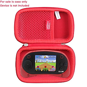 Hermitshell Travel Case for EASEGMER Kids Handheld Game Portable Video Game Player (Red)