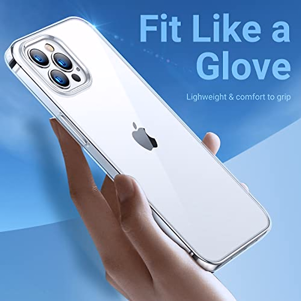 TORRAS Crystal Clear for iPhone 12 Pro Max Case, Ultra-Thin [Upgraded Anti-Yellow] [Military Grade Protection] Soft Silicone TPU Shockproof Case for iPhone 12 Pro Max 6.7 inch, Clear