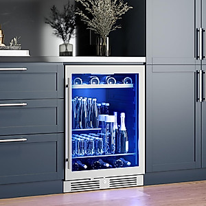 Zephyr Presrv Contemporary 22 Inch Handle - Stainless Steel (PRHAN-C101) - Compatible Presrv™ Compact Coolers, kegerators, and refrigerators (1 Per Kit)