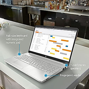 2022 HP 15.6 Inch FHD Laptop, Intel 11th Gen i3-1115G4 up to 4.1 GHz, 16GB DDR4 RAM, 512GB NVMe SSD, WiFi, Fingerprint Reader, Bluetooth, Webcam, Windows 10 Home S + T.F. Bundle