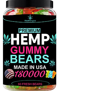 2Pack Hemp Oil and Hemp Gummies Gummy Bears Combo Set-Peace and Relaxation, Relief, Soothing, Discomfort, Sleep-Full Body High Care-Made in USA