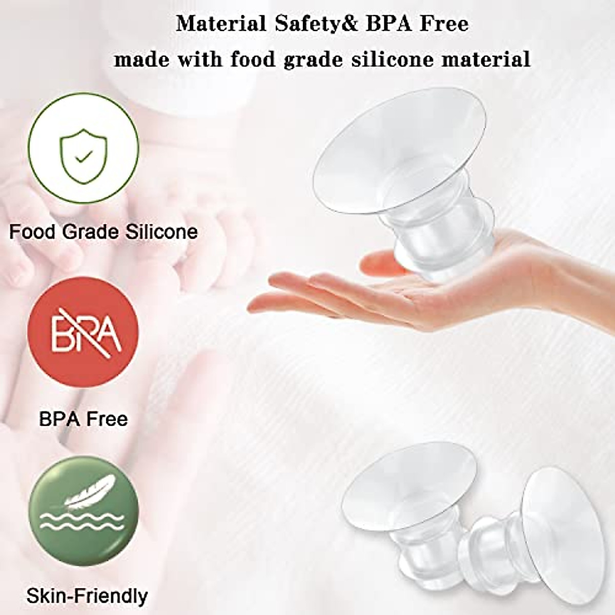 Flange Inserts 13/15/17/19/21mm for Medela,Spectra 24mm Shields/Flanges,Compatible with TSRETE,CPPSLEE,Momcozy S9/S9Pro/S12/S12Pro Wearable Breast Pump,Reduce 24mm Nipple Tunnel Down to 5pcs