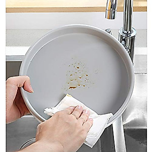 Skroad Turntable Cupboard Organizer,Lazy Susan,Multi-Functional Spice Rack Rotating Spice Rack for Kitchen Storage, Revolving Condiment Holder, Non-Slip Storage Racks，1 Pack-10 Inch Grey&White