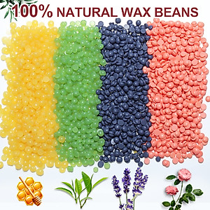 Waxing Kit Wax Warmer Hair Removal, with Hard Wax Beans, Adjustable Temperature for All Wax/Hair Types, Eyebrow, Facial, Body, Bikini, Brazilian, Full Body At Home Waxing Painless