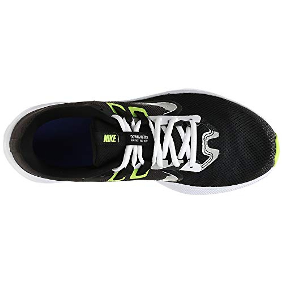 Nike Downshifter 9 Men's Running Shoes, Lightweight Mesh Men's Sneakers, Black/White-Particle Dark Smoke Grey-Ghost Green-Sapphire, 10