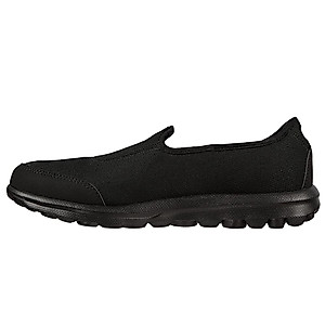 Skechers Women's GO Walk CLASSIC-10 Year Anniversary Sneaker, Black, 8 Wide
