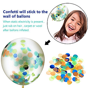 60 Pieces 12 Inch Orange Light Blue Fruit Green Latex Balloons with Confetti Balloon?Dinosaur Balloons and Ribbon for Jungle Jurassic Birthday Party Decorations Supplies