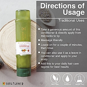 Soulflower ROSEMARY ARGAN HAIR CONDITIONER FOR FRIZZY HAIR, WITH LAVENDER ESSENTIAL OIL, TAMANU SEED, COCOA & SHEA BUTTER, SULFATE FREE, 250ML/ 8.45 FL OZ