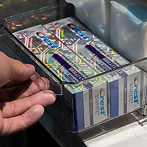 Hourleey 2 Tier Household Organizer with Dividers, Double Layer Multi-Purpose Slide-Out Bathroom Vanity Countertop Closet Organization, Refrigerator Organizers and Storage, For Kitchen Pantry Cabinet