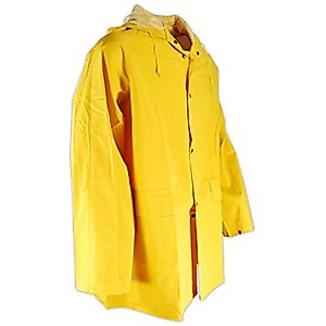 MAGID RainMaster PVC Jacket with Snap Closures, 1 Jacket, Size XL, Yellow PVC Shell and Vinyl Lining, HJ7819