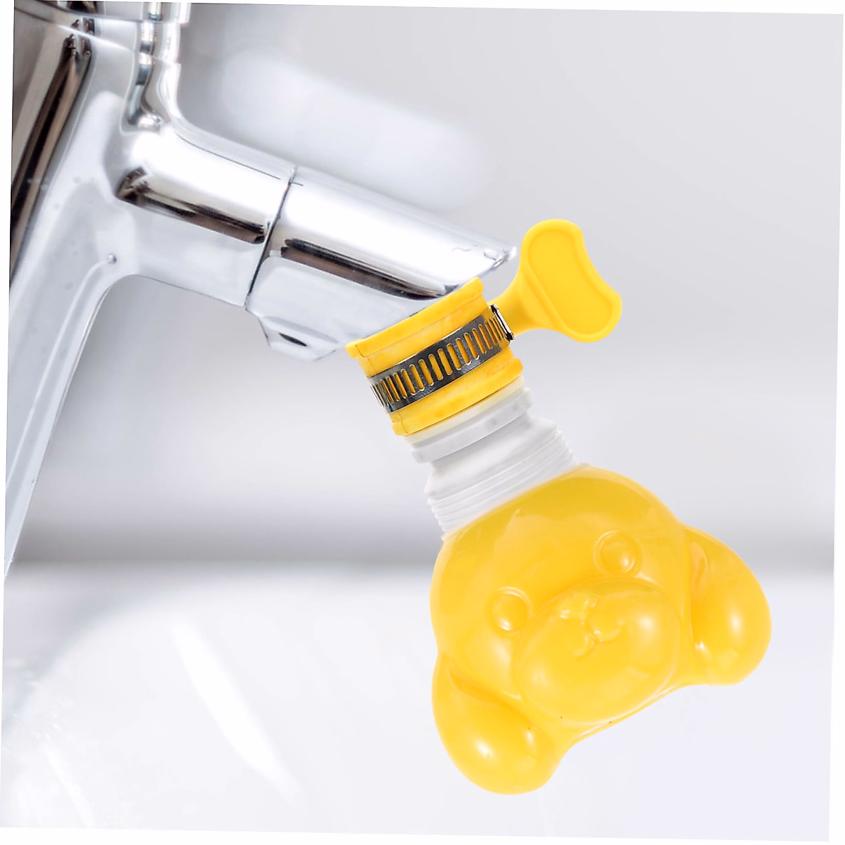 Gogogmee 2pcs Rotatable Faucet Extenders Sink Nozzle for Basin Gel Nail Polish Over Toilet Storage Sink Faucet Extension Anti-splash Faucet Extenders Child Pvc Faucet Head Cartoon