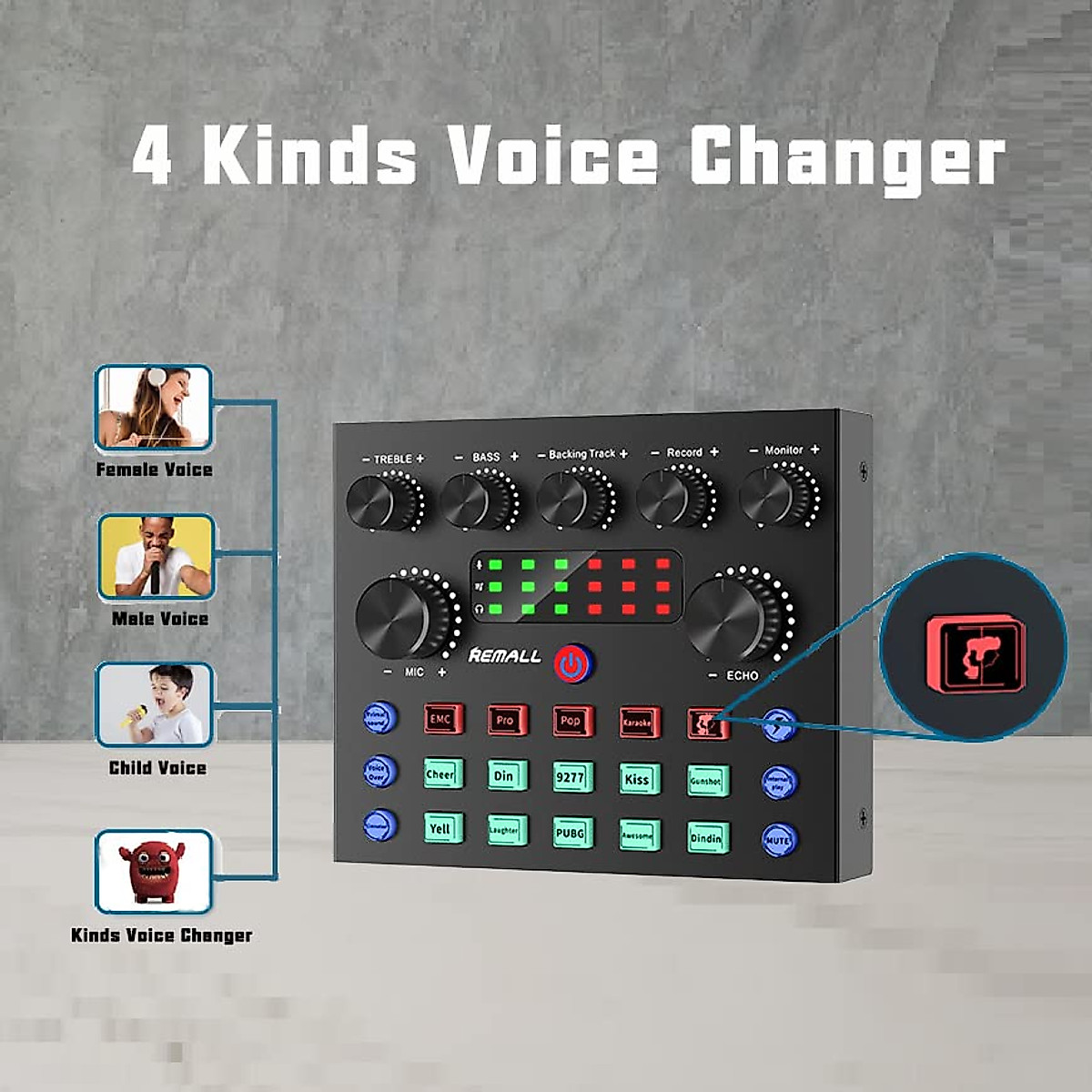 REMALL Sound Effects Board for Podcast (V8)
