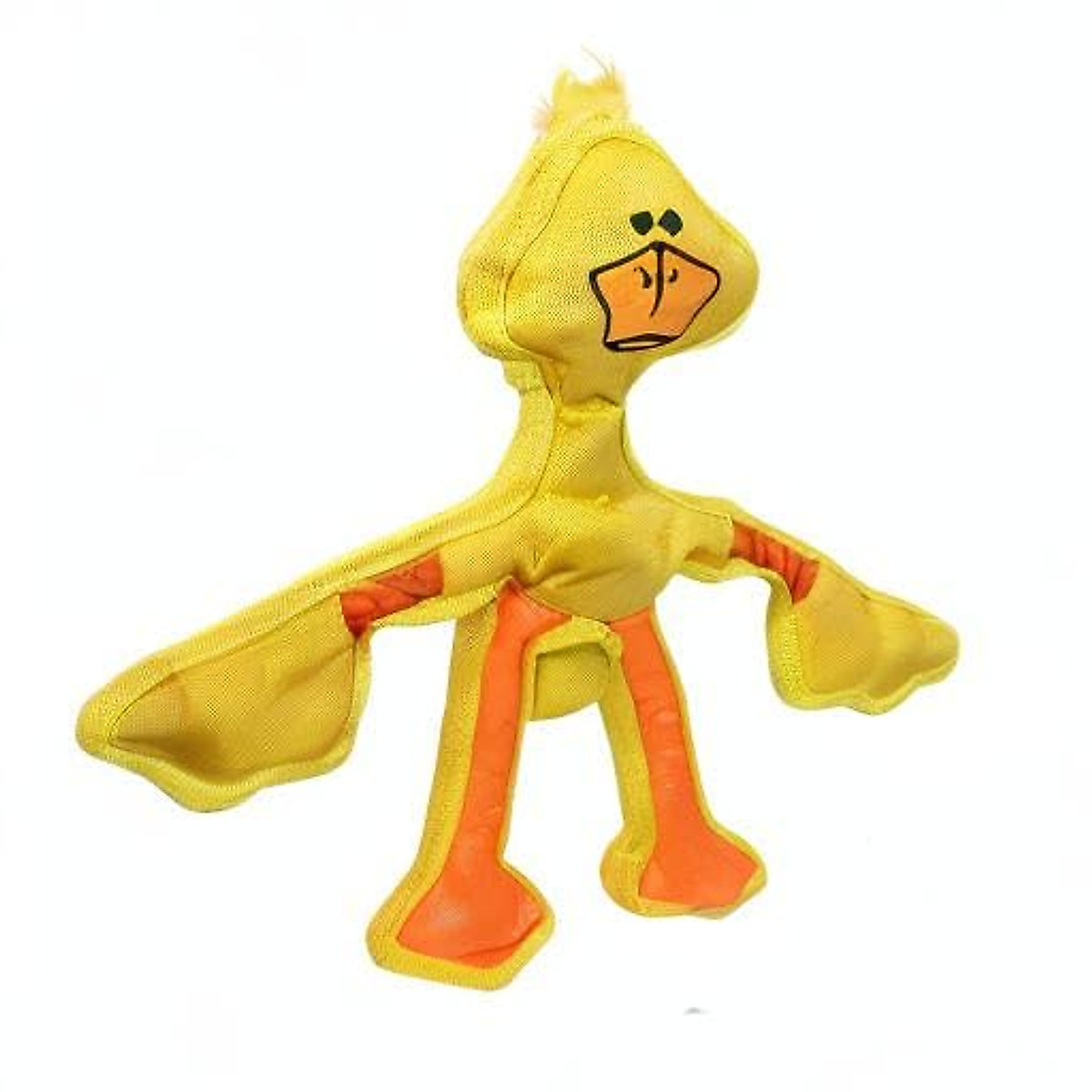 Multipet Skele Duck Dog Rope Toy - Nylon Tug of War - Squeaky Toy for All Dogs - for Playing Toss & Fetch - Cute Dog Pet Toy (15", Yellow)